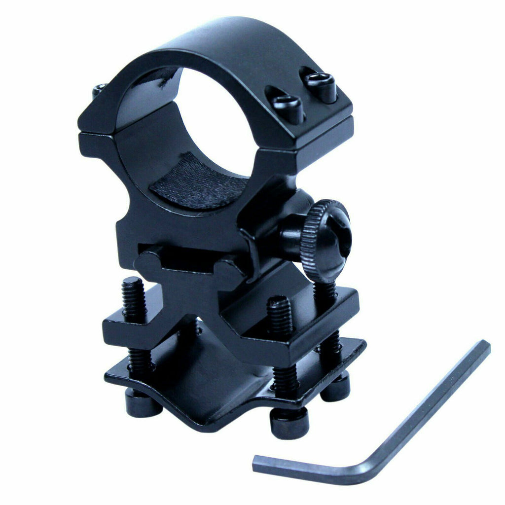 1" Scope Ring Picatinny Weaver Rail Laser Flashlight Mount with Barrel ...
